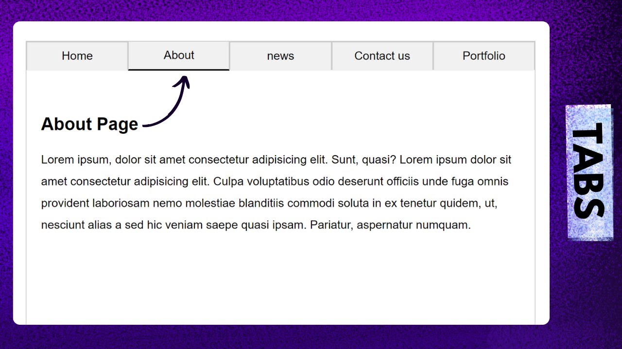 How to Create Tabs Using Html Css - YouTube