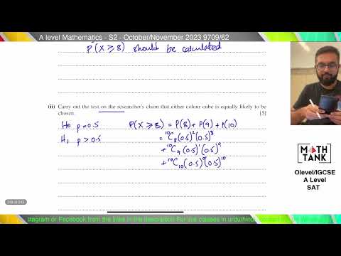 9709/62/O/N/23 A level Mathematics S2 Oct/Nov 2023/61 @MathTankbySalman - YouTube