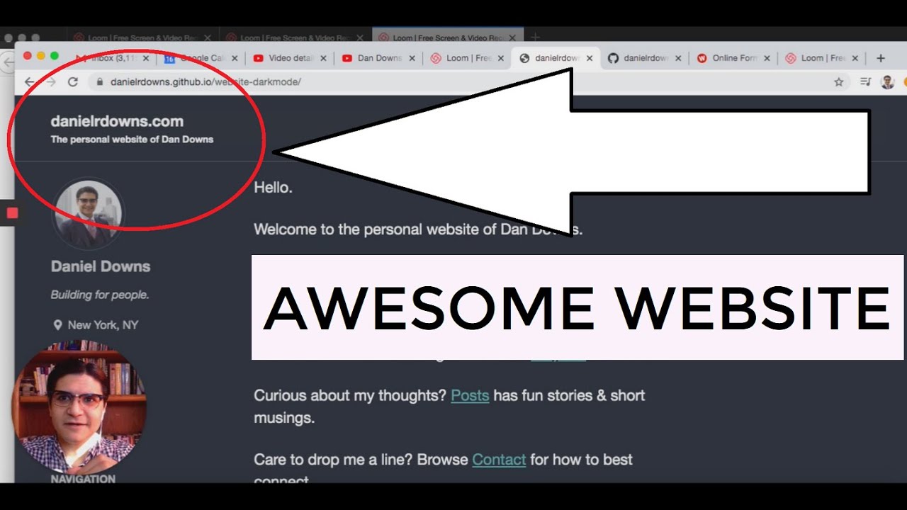 Lessons Learned with Dan Downs #02 - Personal Website Unveiling - YouTube