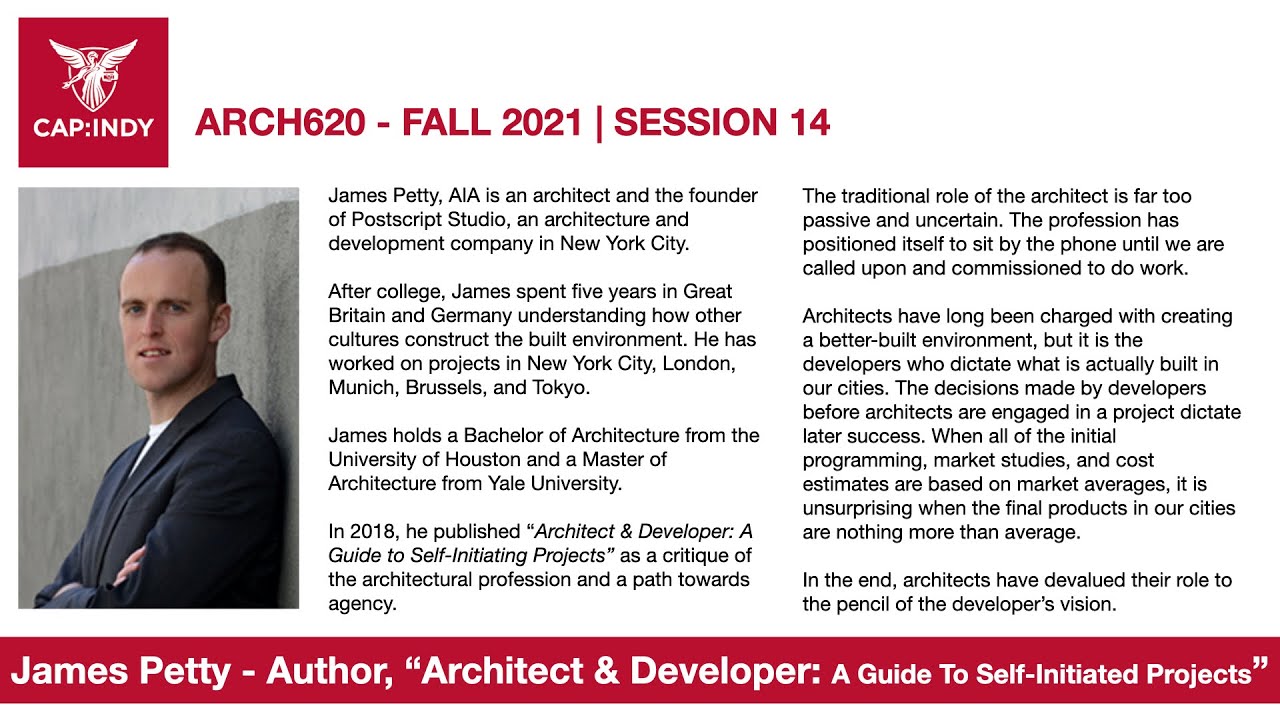 ARCH620 Pro Practice interviews James Petty, Author of "Architect ...