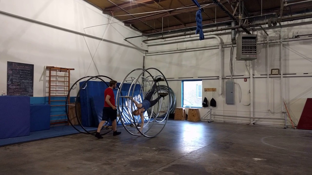Cartwheels in German Wheel - YouTube