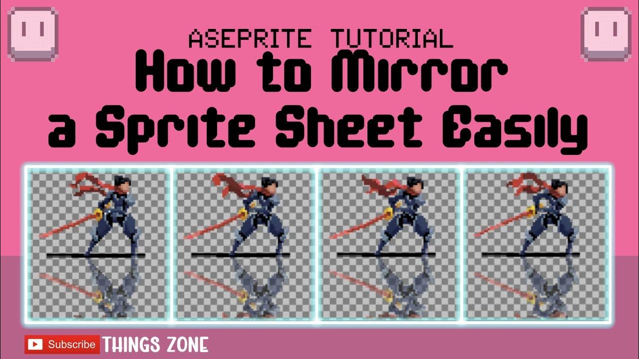 ASEPRITE: How to Mirror a Sprite Sheet Easily. Cómo Reflejar un Sprite Sheet Fácilmente ...