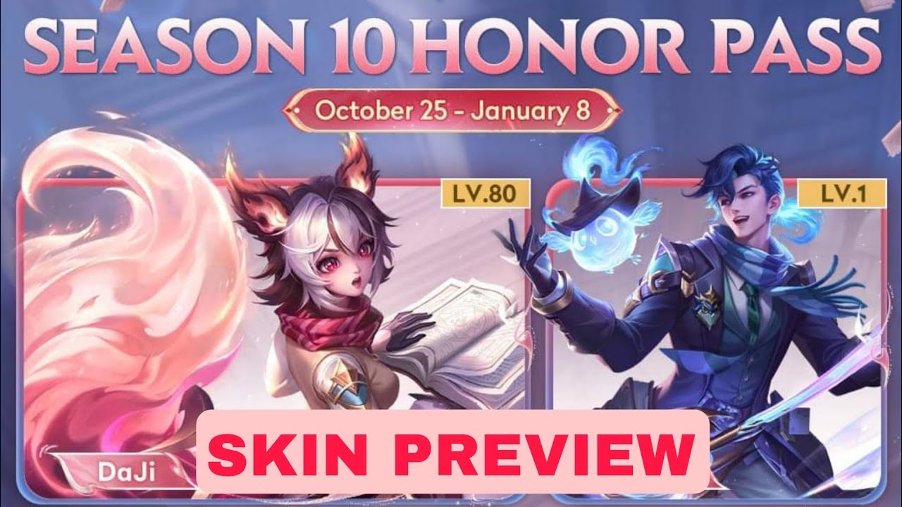 S10 Honor Pass Skin Preview | Honor Of Kings - YouTube