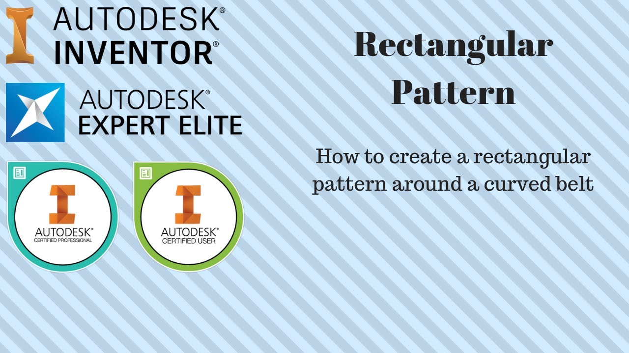 Autodesk Inventor - Rectangular Pattern around curved belt - YouTube