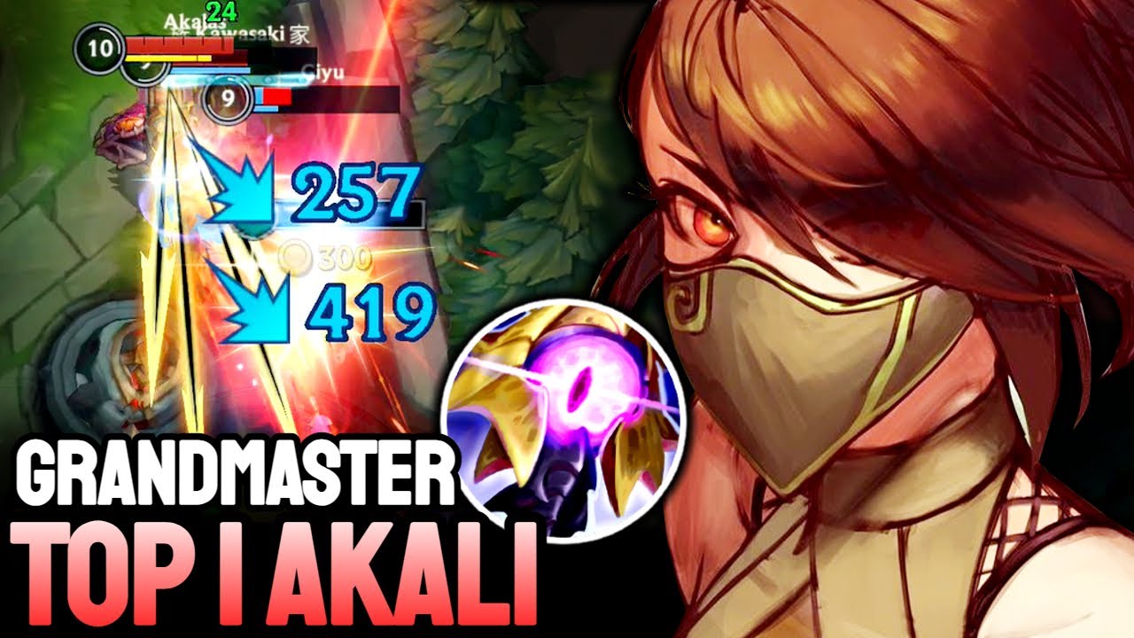 WILD RIFT AKALI - TOP 1 AKALI GAMEPLAY - GRANDMASTER RANKED - YouTube