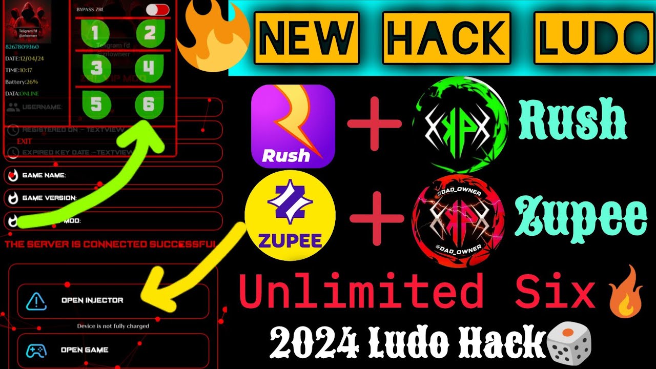 Rush mod apk || King patcher apk download😱 || Zupee hack || ludo hack🎲 ...