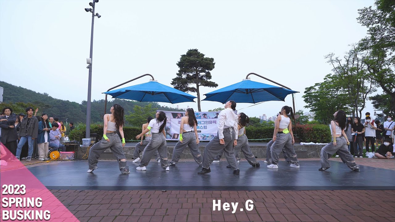 JOY DANCE | 순천점 | 2023 봄 버스킹 "Hey.G" | 순천댄스학원 - YouTube