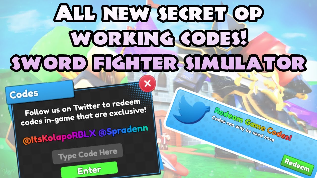 NEW OP CODES for SWORD FIGHTERS SIMULATOR ROBLOX December 2022 Working Codes Sword Fighter ...