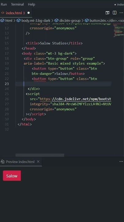 Button group using Bootstrap 5 #shorts #coding - YouTube