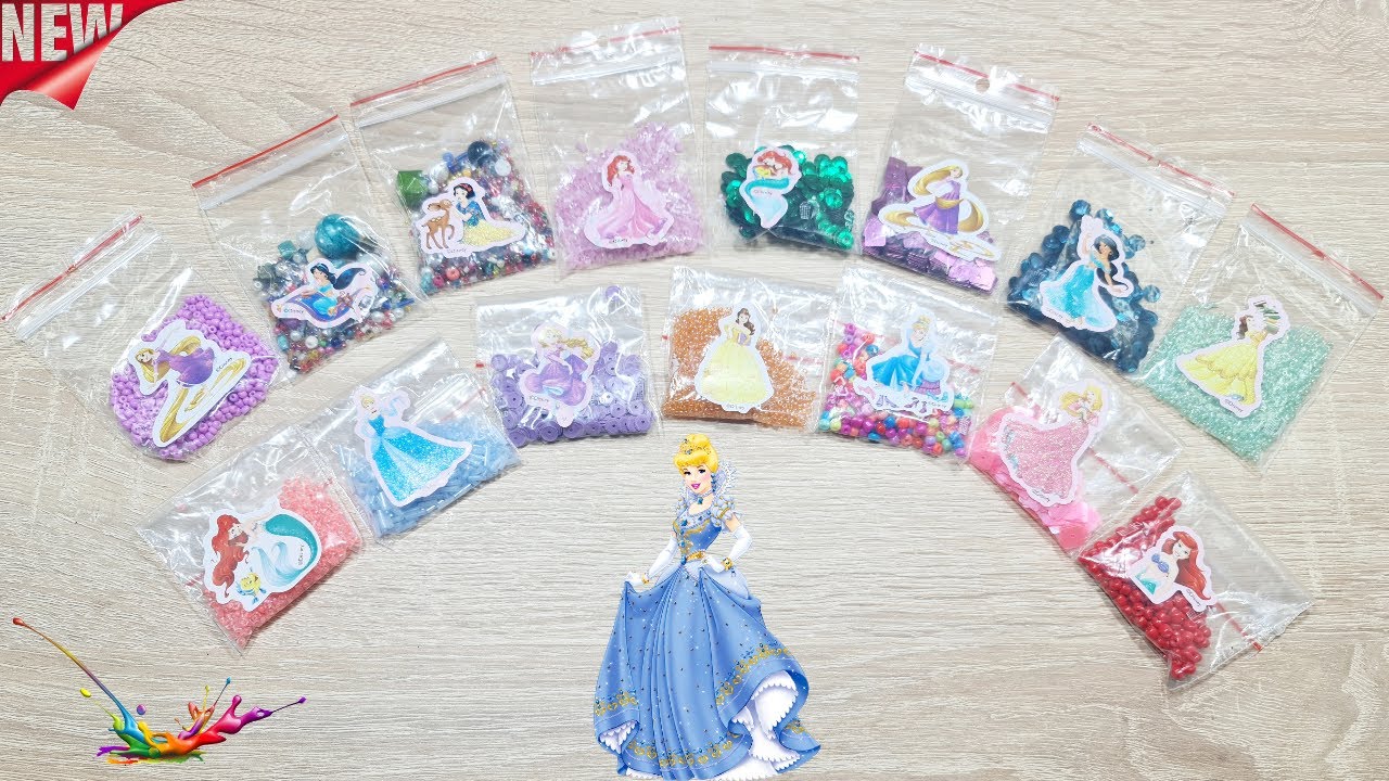 Tedy Tells...How to Make Disney Princess Slime with Piping Bags | Slime ...