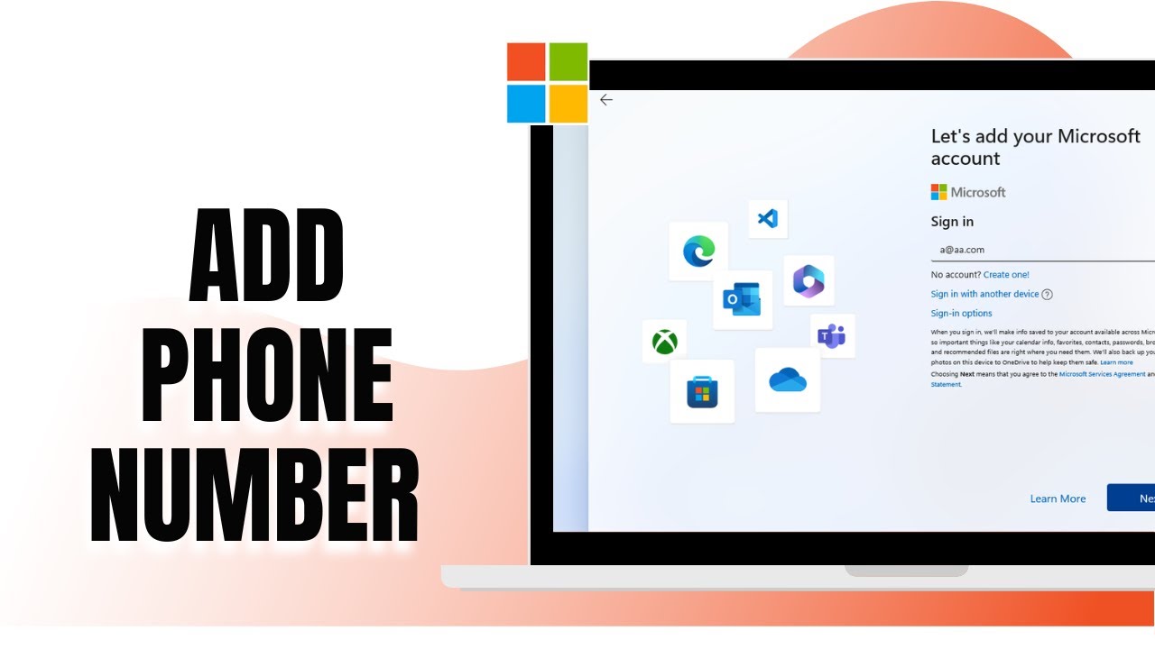 HOW TO ADD PHONE NUMBER IN MICROSOFT ACCOUNT - YouTube