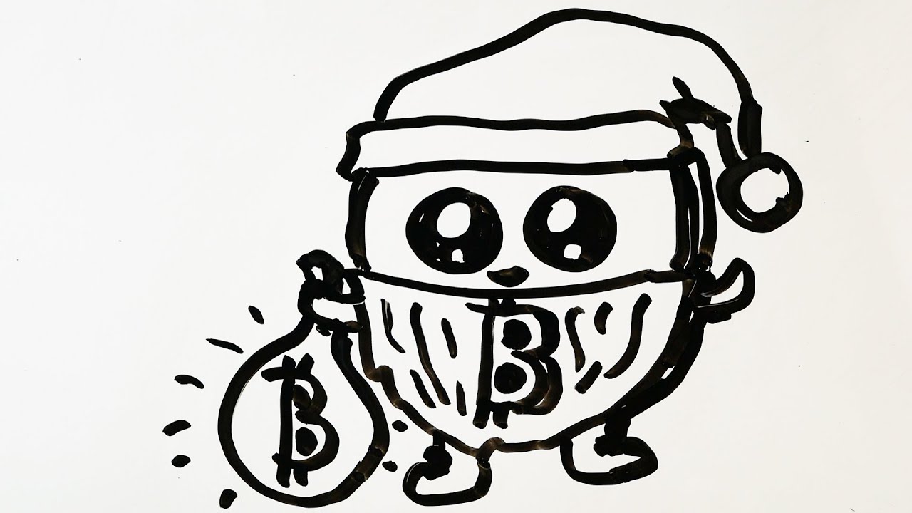 How to Draw Cute Cartoon Xmas Bitcoin - YouTube
