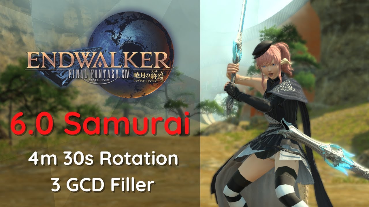 FFXIV Endwalker - Samurai Rotation - 3 GCD Filler- 4m 30s - YouTube
