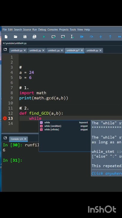 How To Find GCD of Two Numbers in Python (2 ways)! - YouTube