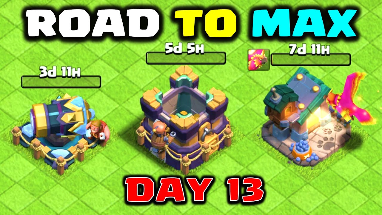 UPGRADING CANNON, GOLD STORAGE, PHEONIX | ROAD TO MAX TH16 DAY 13 ...
