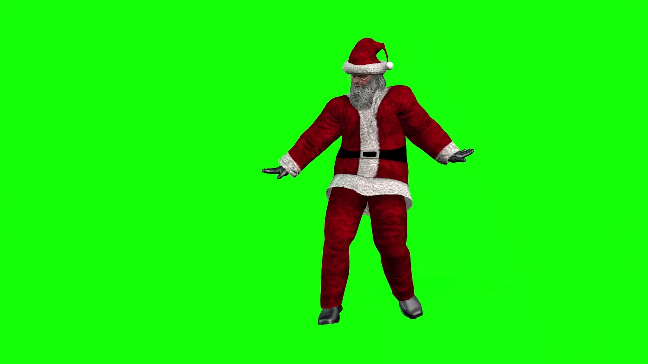 GREEN SCREEN | DANCING SANTA CLAUS | CHROMA KEY | Teacher Burnz - YouTube