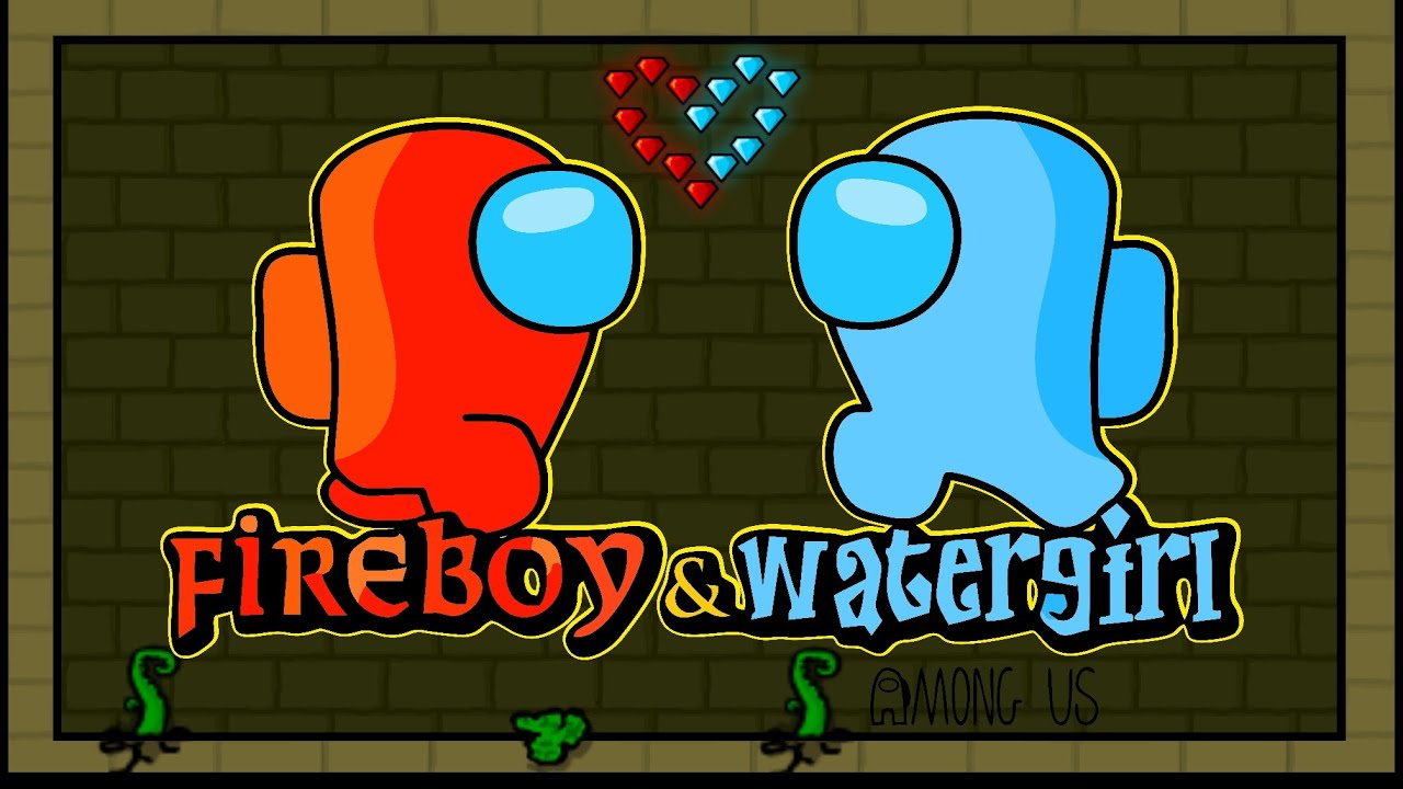 AMONG US - Watergirl and fireboy animation ( ice temple vs 어몽어스 ...
