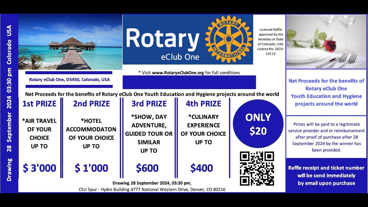 Rotary eClub One - Raffle 2024 - YouTube