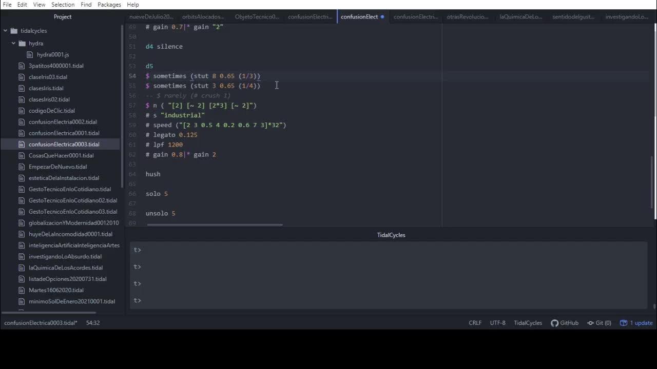 Performance de live coding con Tidal Cycles - YouTube