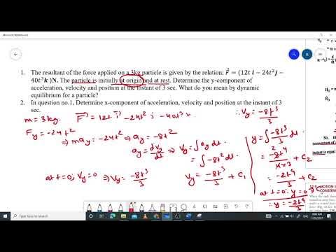 Kinetics of Particle- Force and Acceleration (Numerical 01) - YouTube