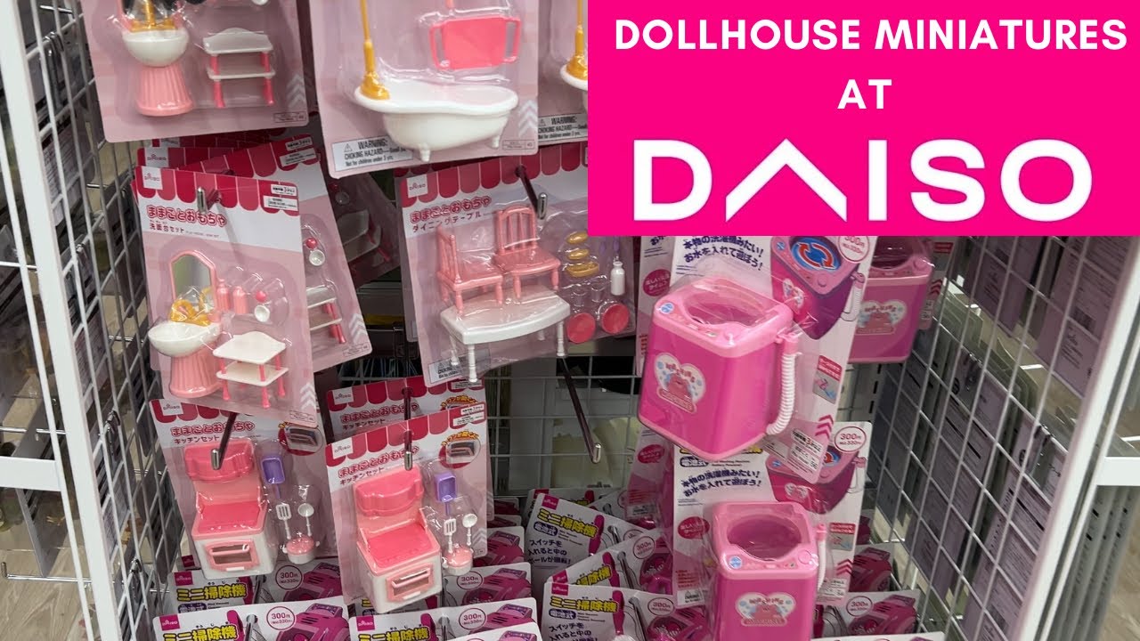 Finding Dollhouse Miniatures at DAISO - Shop With Me - Craft Supplies ...