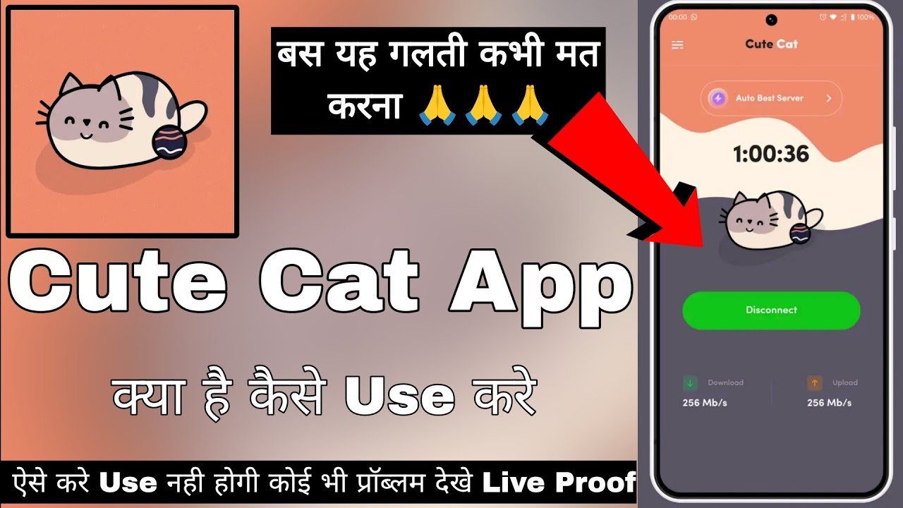 Cute Cat App || Cute Cat App Kaise Use Kare || How To Use Cute Cat Vpn ...