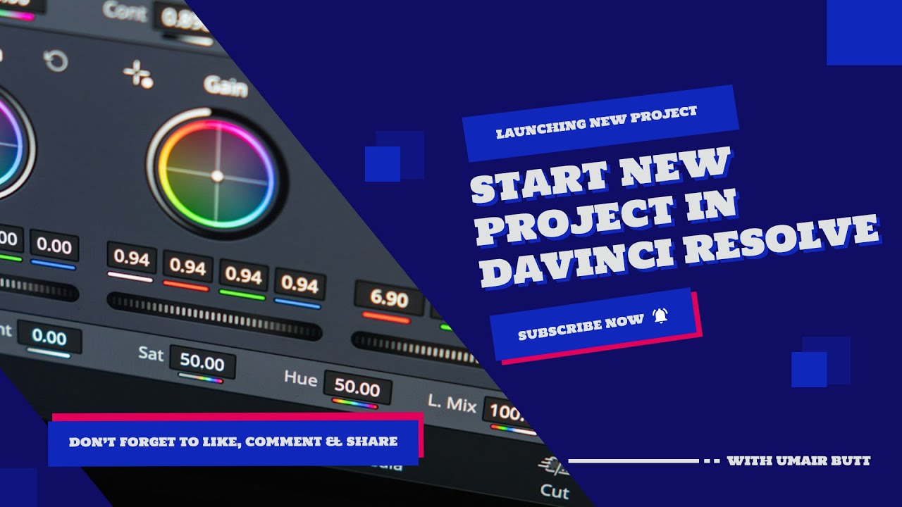 How to Start a New Project in DaVinci Resolve - YouTube