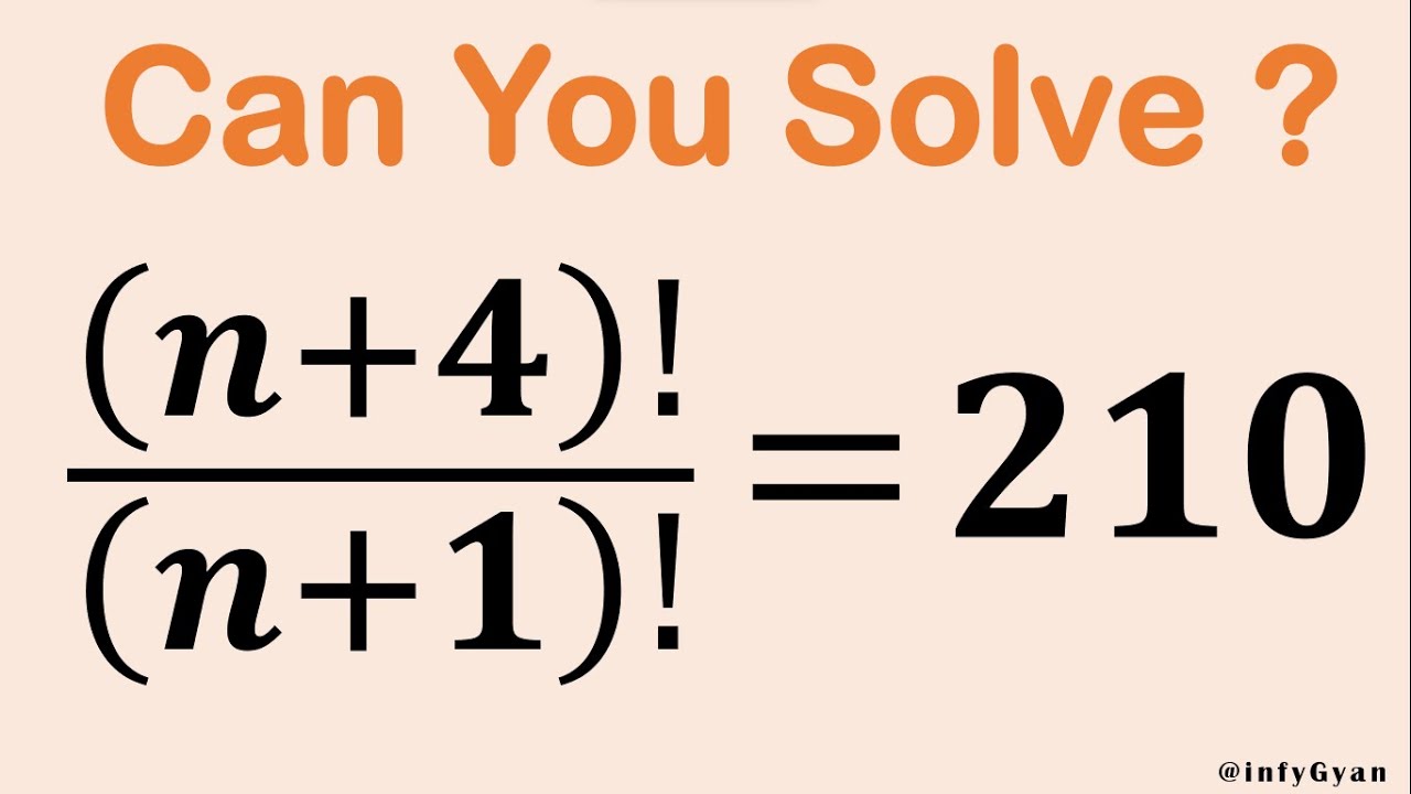 Are You Up for the Factorial Equation Challenge?🤔 - YouTube