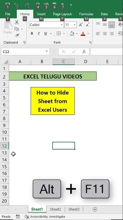 How To Hide Worksheet From Excel Users In Telugu Excel Telugu Videos Youtube 