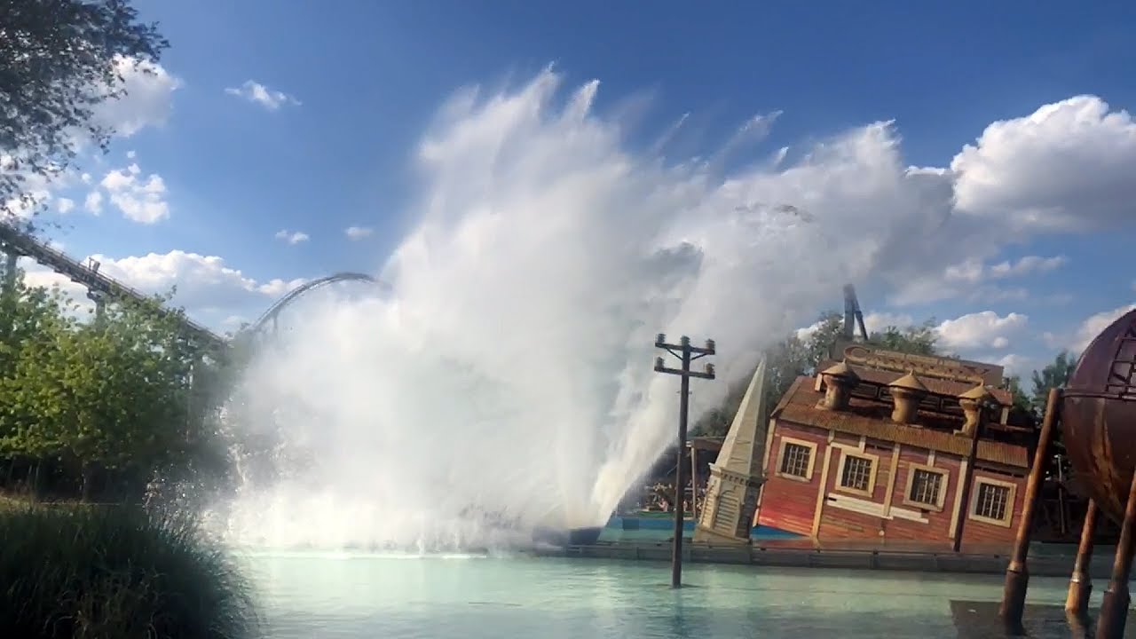 Thorpe Park Resort - Tidal Wave Water Ride - Slow Motion (Slo Mo) - YouTube