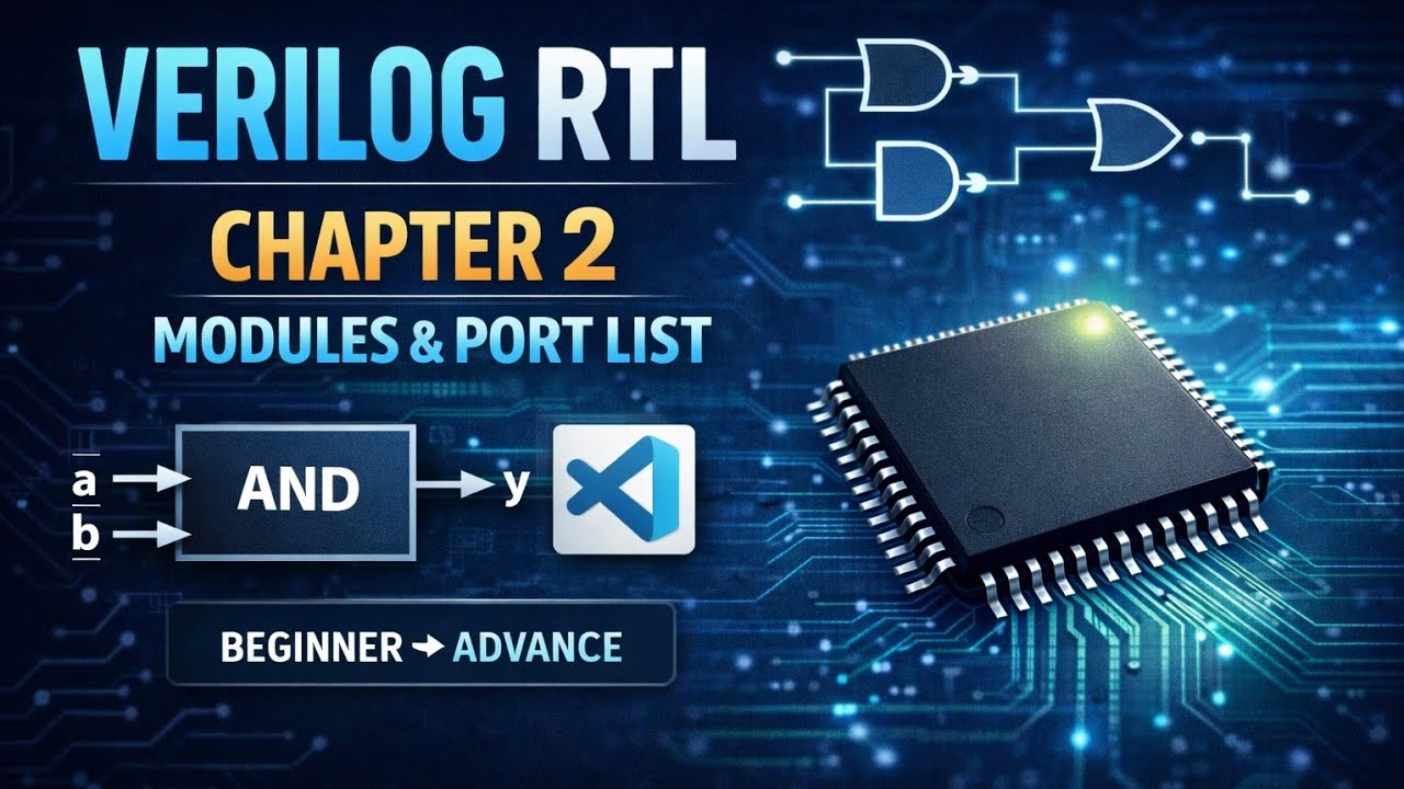What is a Verilog Module | Input & Output Explained | First RTL Code ...