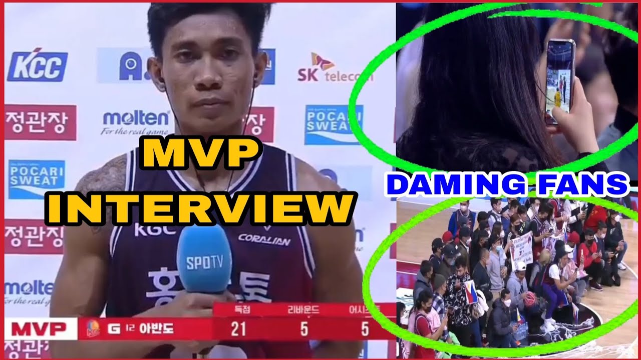 Rhenz Abando MVP Interview after the game| KGC versus SK Knights | KBL 2022-2023 Season - YouTube