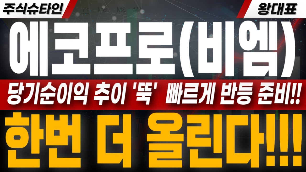 에코프로 에코프로비엠 🔴긴급속보 당기순이익 뚝 직접적인 영향 미쳤다 가장빠르게 반등준비 한번 더 올린다 에코프로 에코프로비엠 Youtube