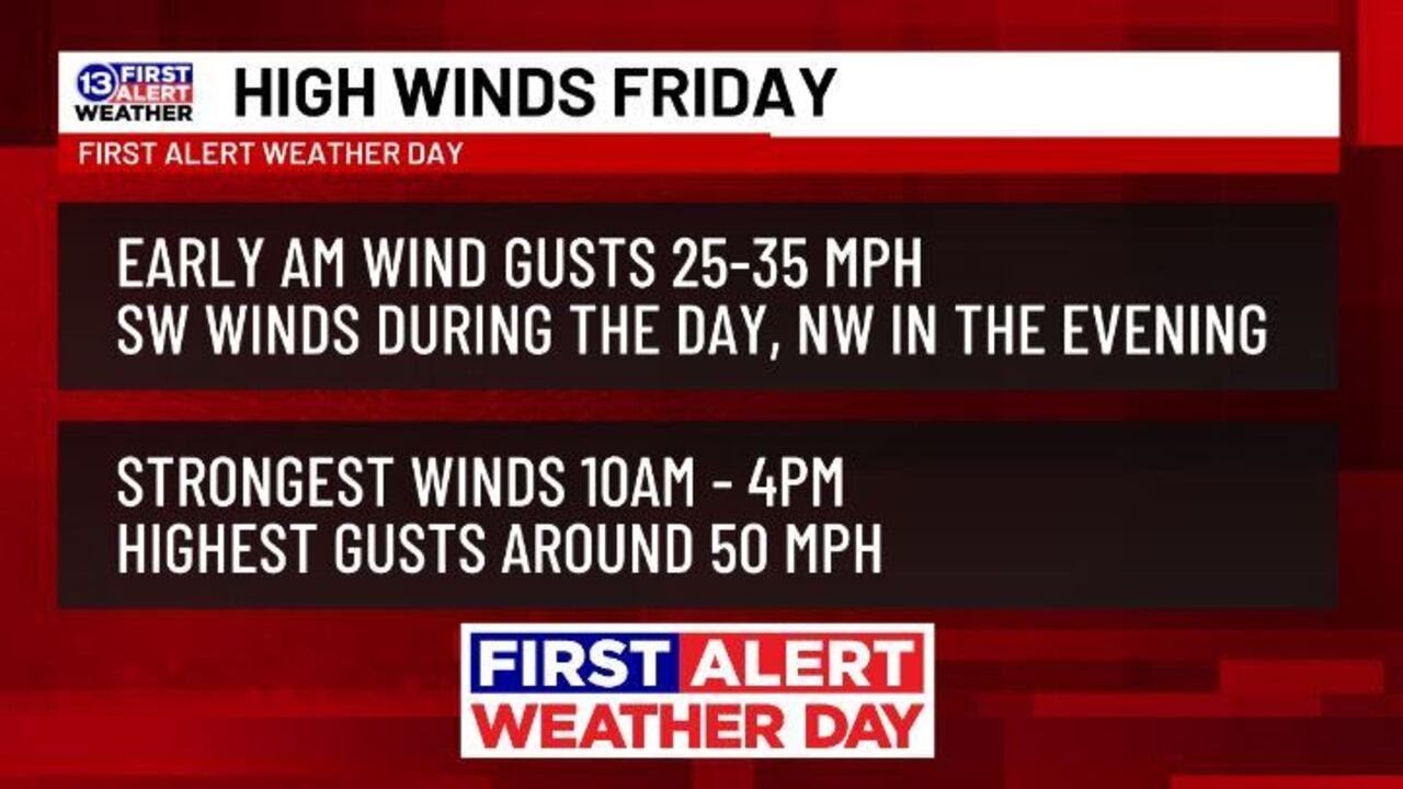 13 First Alert Weather Day issued for Friday - YouTube