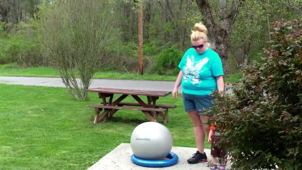 random things at random times bouncing on an exercise ball part 3 - YouTube