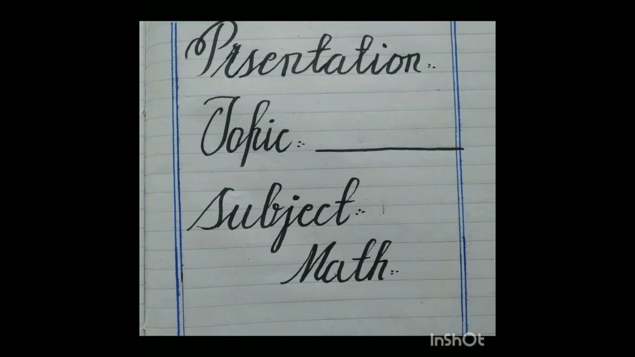 How to make assignment ||Front page design||[calligraphy][drawing ...