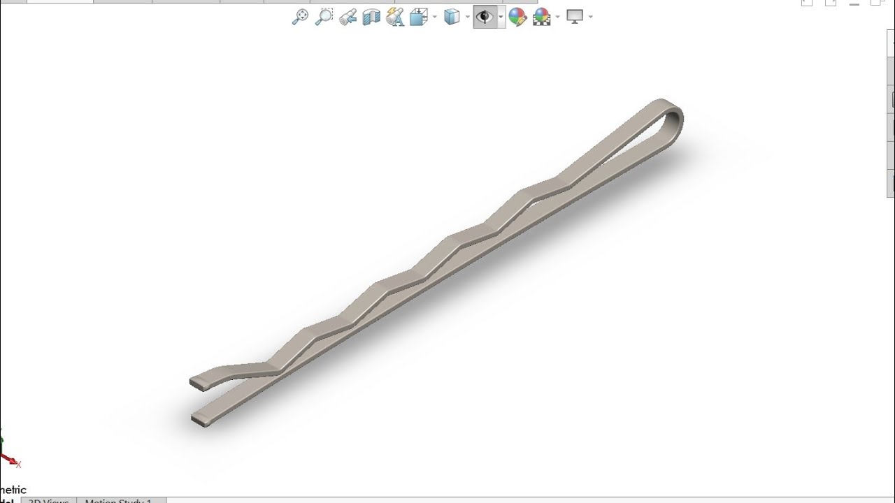 Hair pin design in solidwork|| - YouTube