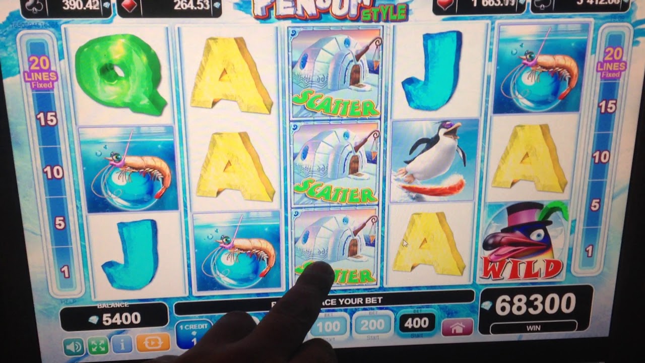 big win slot PENGUIN STYLE bonus congratulations - YouTube