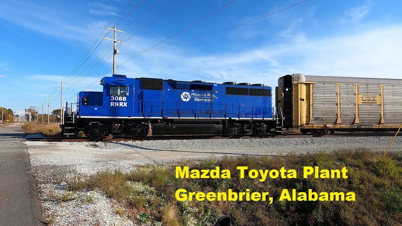 Road & Rail Services Locomotive Working at Mazda Toyota Plant Served by ...