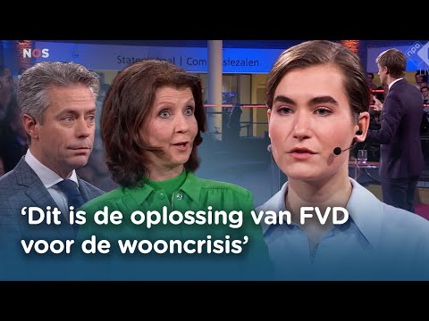 Lidewij de Vos in NOS Slotdebat tegen Ouwehand (PvdD) & Stoffer (SGP) over de woningcrisis in NL