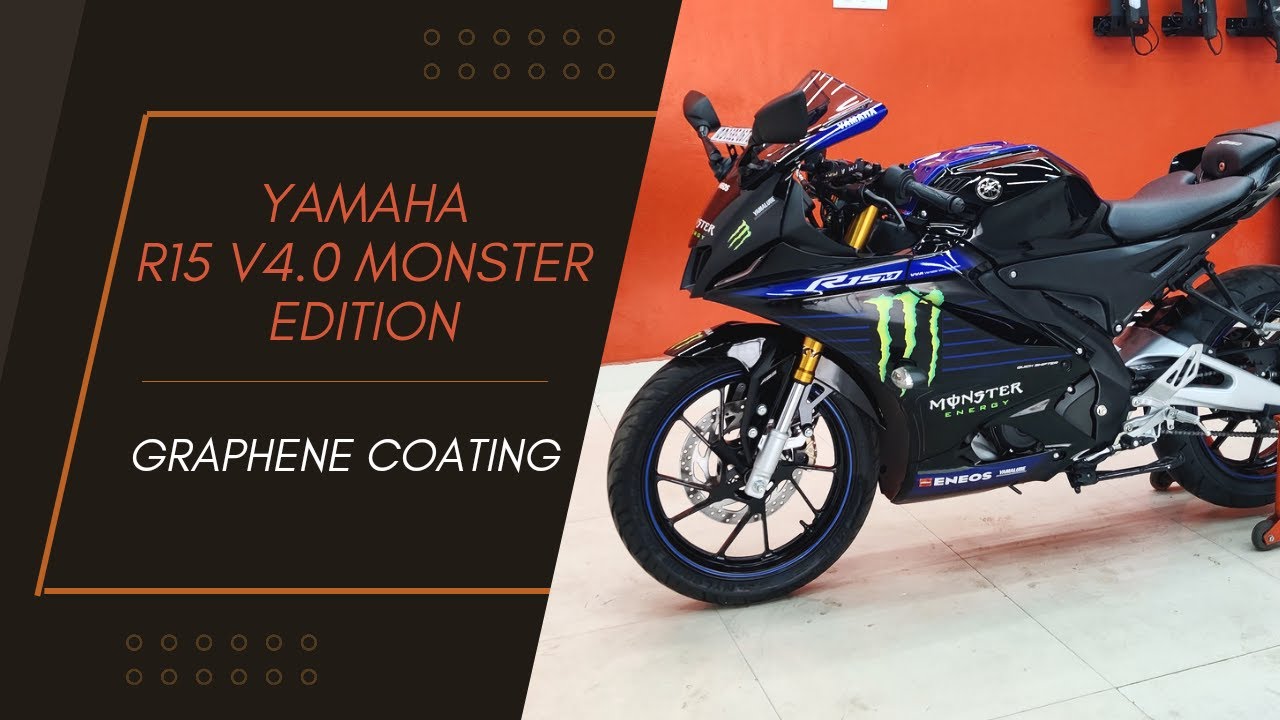 YAMAHA R15 V4.0 MONSTER EDITION GOT GRAPHENE CERAMIC COATING - YouTube