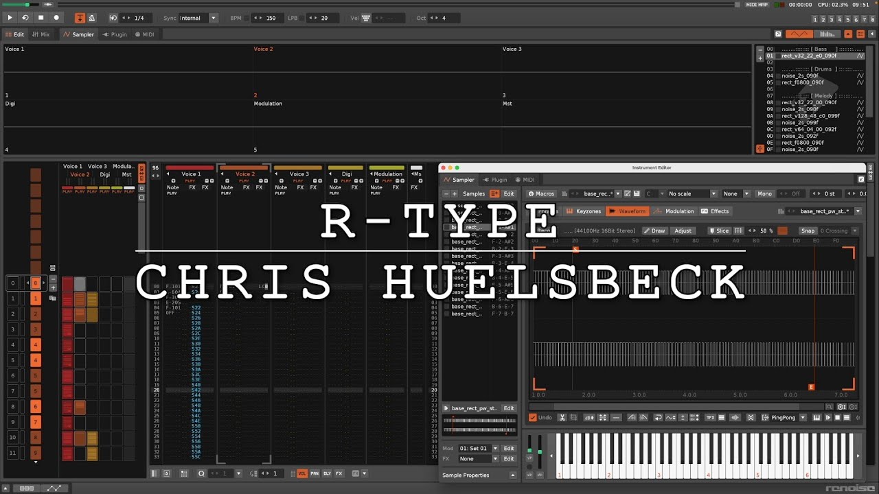Chris Huelsbeck: R-Type [C64 cover in Renoise] 🎹 - YouTube