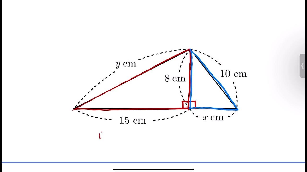 중2 2 피타고라스의정리 N2 삼각형의변의길이구하기2 예제1 - YouTube