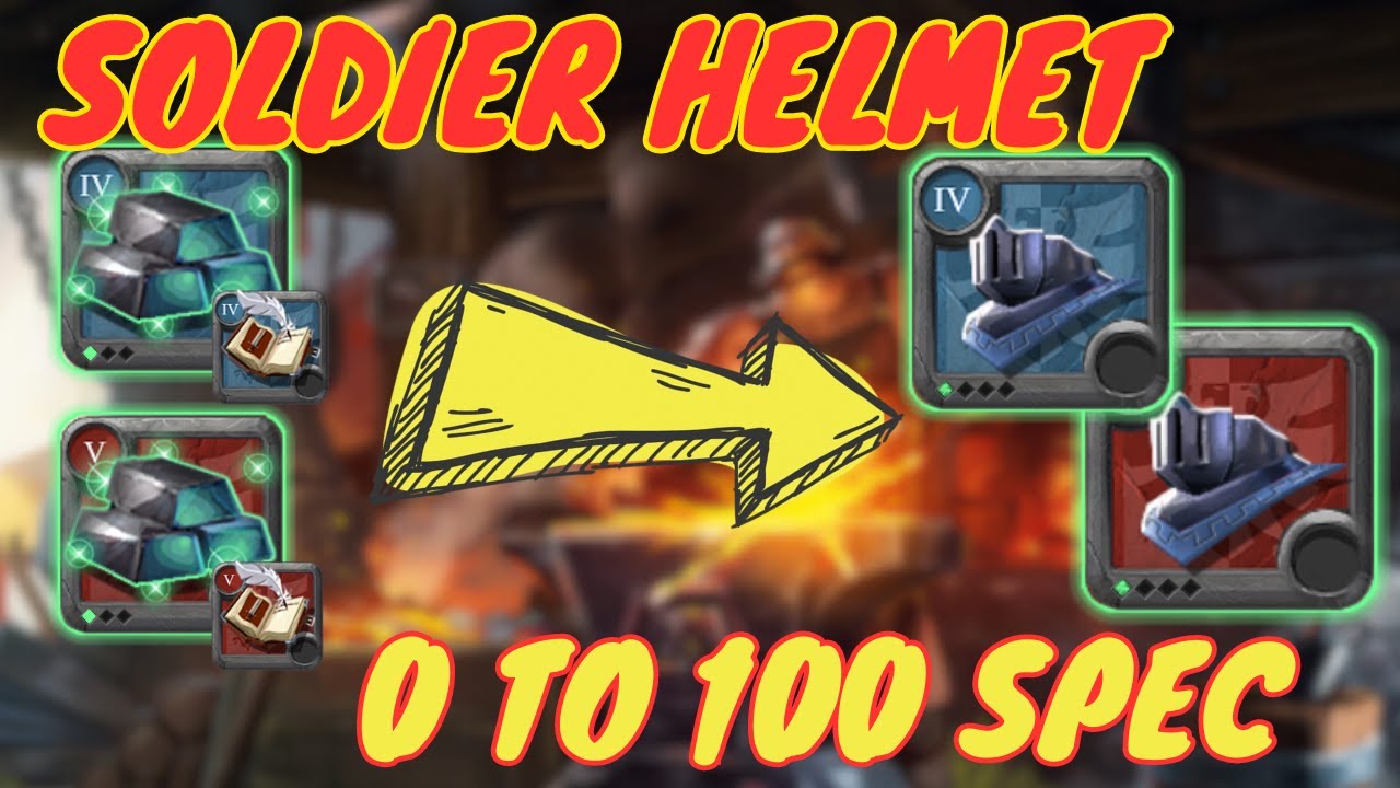 Crafting Soldier Helmet 0 TO 100 SPEC | Albion Online - YouTube