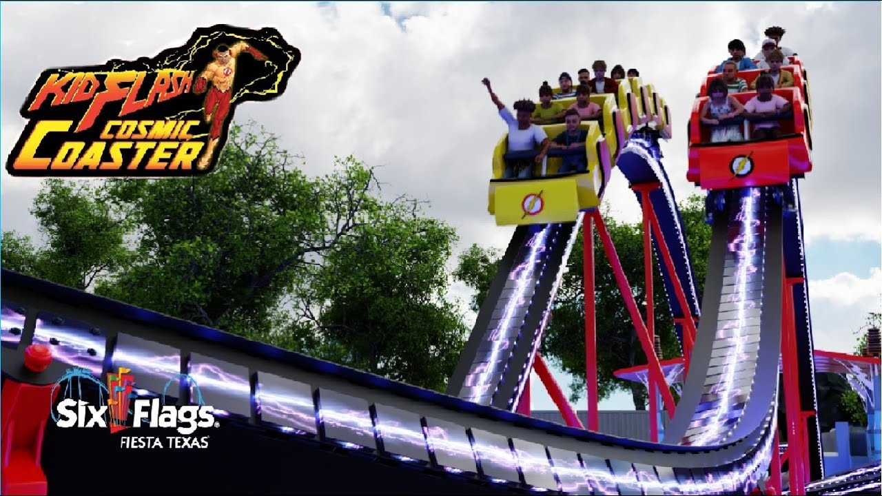 Kid Flash Cosmic Coaster new for 2023 at Six Flags Fiesta Texas ...