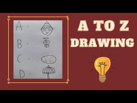 How to draw with alphabet | Alphabet drawing | Learn to draw a to z ...