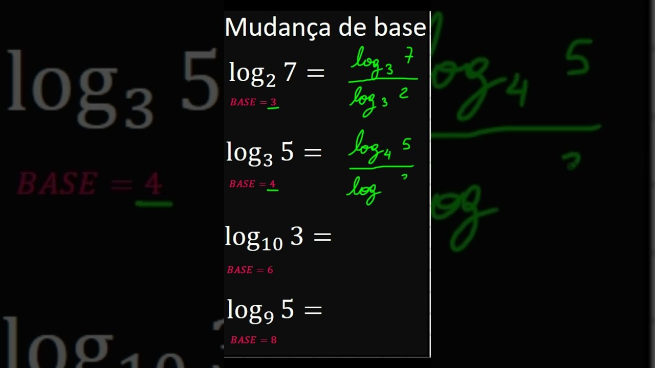 Mudando A Base Do Logaritmo Como Fazer YouTube Mudando A Base Do Logaritmo Como Fazer YouTube