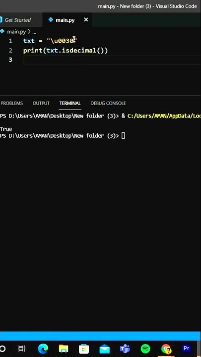 isdecimal() function in python | Python #shorts - YouTube