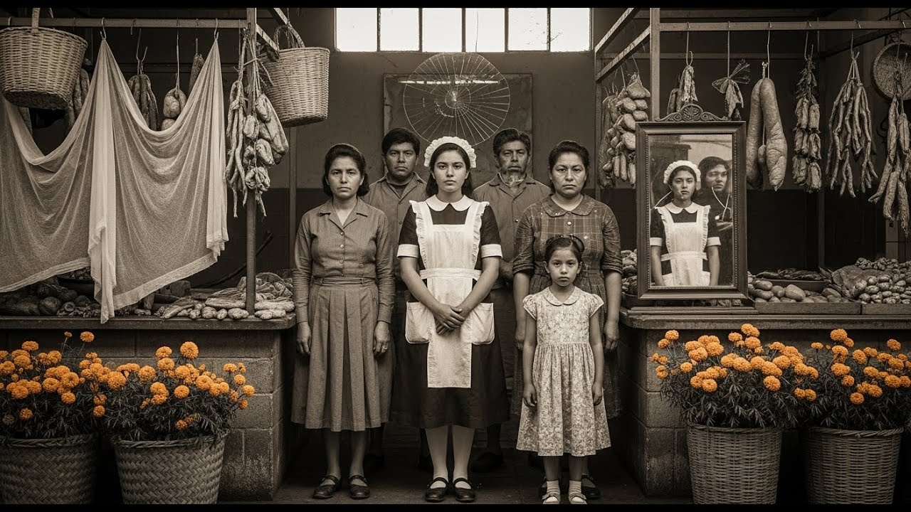 Mercado de La Merced, 1961: una criada junto a la familia — su nombre ...