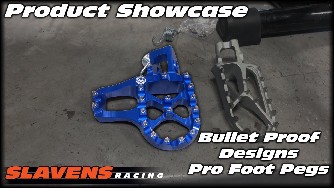 Product Showcase - Bullet Proof Designs Pro Foot Pegs - YouTube